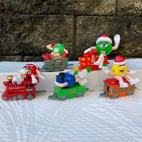 M&M'S | Holiday | Vintage Lot Mms Christmas Xmas Train Toy Cars Tube ...